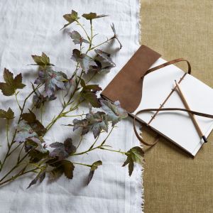 Artificial Variegated Maple Leaf - Plastic - L28 x W28 x H97 cm - Green