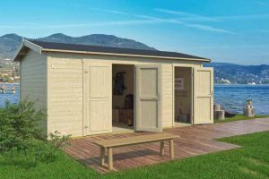 Tuvalu XL-Log Cabin, Wooden Garden Room, Timber Summerhouse, Home ...