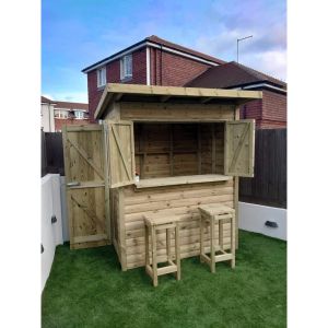 The Castleton Garden Bar - Timber - L122 x W182 x H240 cm