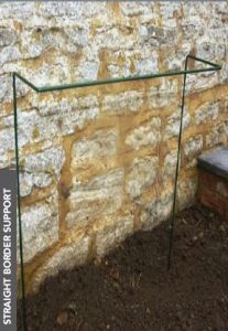Straight Border Support Rust (Pack of 4) - L20 x W76.2 x H51 cm - Bare ...