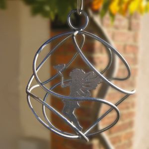 Fairy Catcher With Standing Fairy - Hanging Ornament - Solid Steel ...